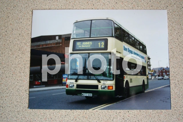 BLACKPOOL TRANSPORT LEYLAND Olympian Bus 377 1994 7X5 Colour Photograph ...