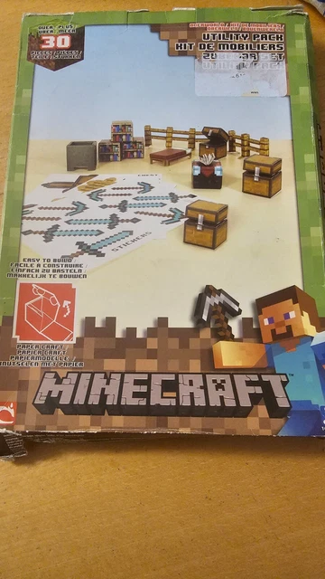 MINECRAFT PAPER CRAFT Utility Pack - Over 30 Pieces - New/Damaged Box ...