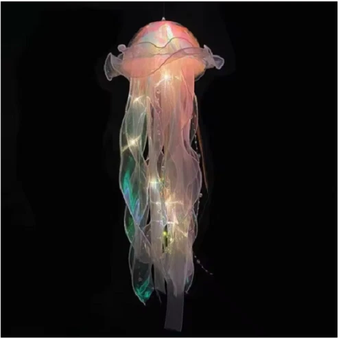 JELLYFISH BEDROOM LIGHT Lamp Button Battery Hanging Ceiling Lantern ...