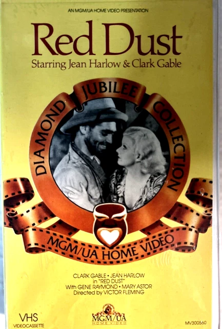 MGM-RED DUST: JEAN Harlow and Clark Gable 1985 VHS Clamshell New Sealed ...