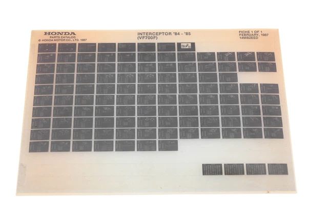 1984-85 INTERCEPTOR VF700F Parts List Microfiche Rev:2/1987 EUR 12,65 ...