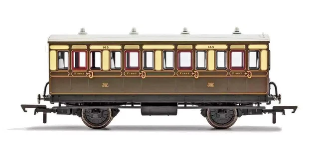 HORNBY R40111 GWR 4 Wheel 1st Class Coach No.143 With Lighting NEW £43. ...