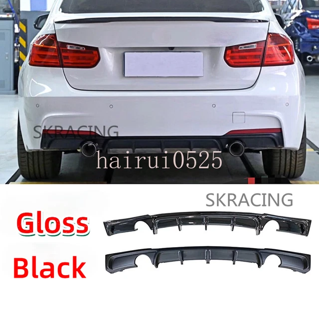 FOR 12-18 BMW F30 M Sport Rear Diffuser Bumper Lip Dual Exhaust Tip ...