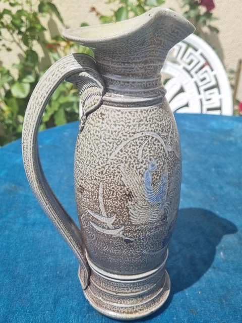 BEAU PICHET ANCIEN ZOOMORPHE en grès émaillée signé V. LEURAC EUR 12,00 - PicClick FR