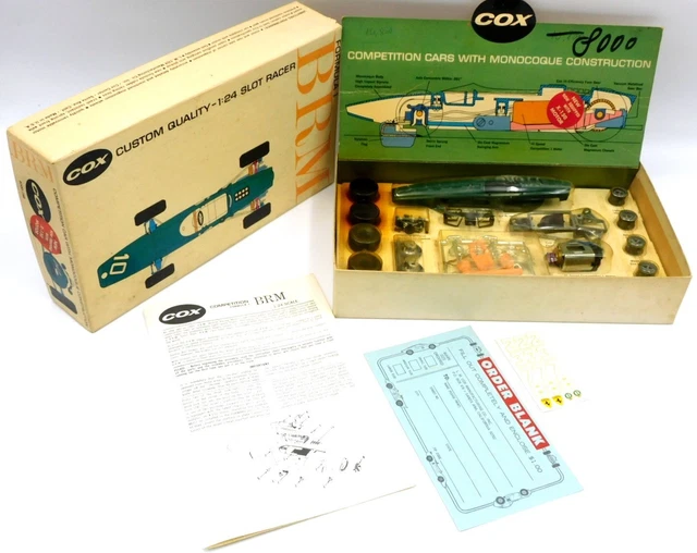 COX BRM FORMULA 1 Magnesium Chassis X-150 Motor Slot Car Kit Mib 1:24 ...