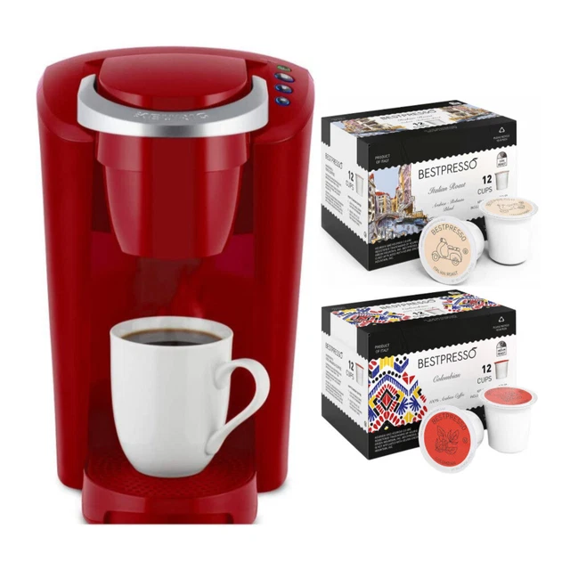 KEURIG K-COMPACT SINGLE-SERVE K-Cup Pod Coffee Maker Imperial Red ...