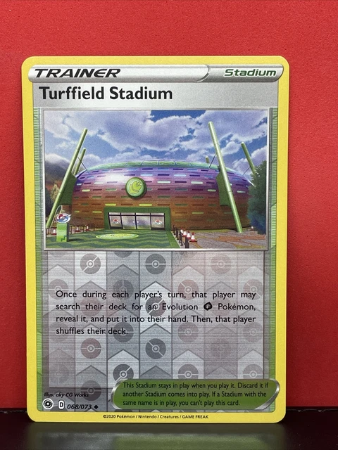 TURFFIELD STADIUM REVERSE Holo Trainer 068/073 Pokemon Champions Path ...