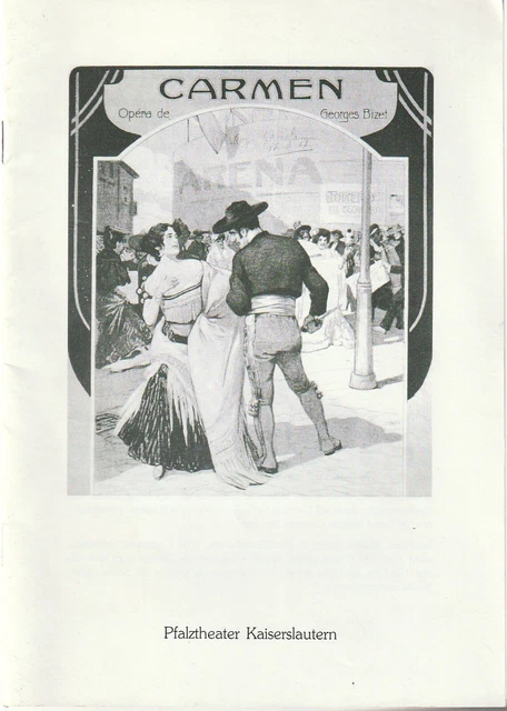 PROGRAMMHEFT GEORGES BIZET CARMEN Pfalztheater Kaiserslautern 1987 EUR 14,90 - PicClick DE