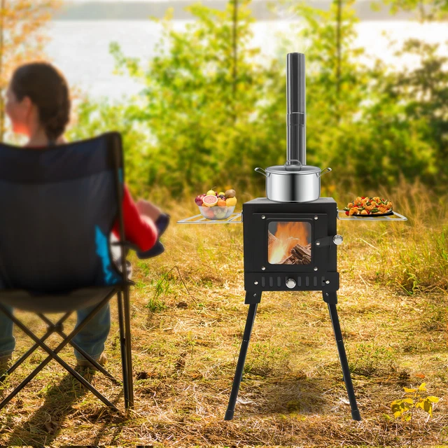 MINI STUFA A legna portatile stufa per tenda forno da campeggio ...