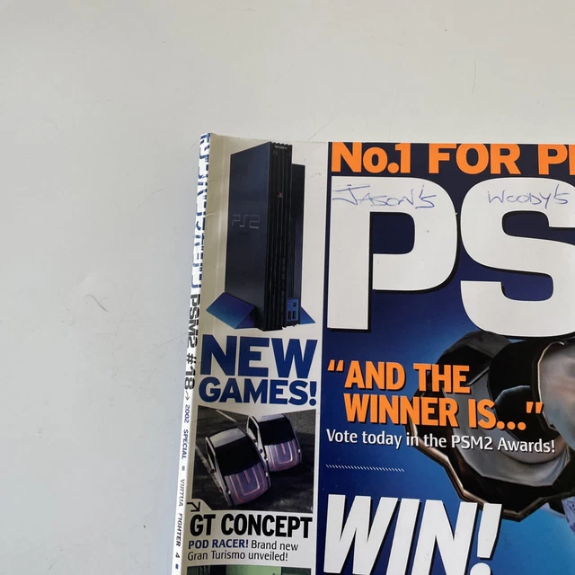 PSM2 MAGAZINE ISSUE 18 January 2002 PlayStation 2 PS2 Writing On Cover ...