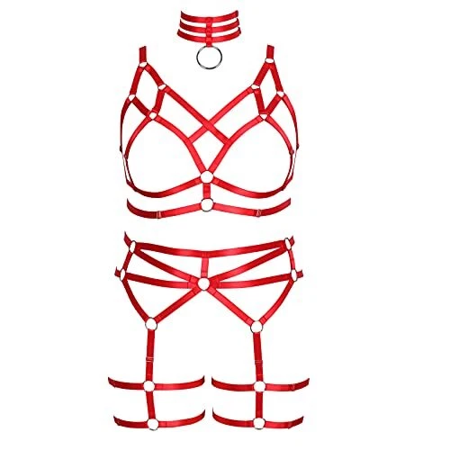 FAT WOMAN BODY Harness Plus Size for Full Cage Hollow Out Frame Strap ...