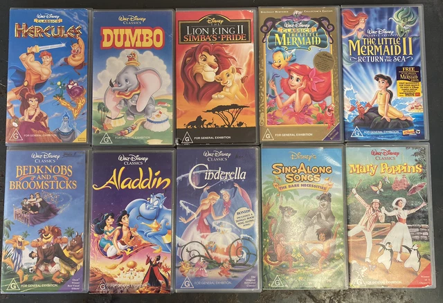 BUNDLE OF 11 Disney VHS Tapes Incl Hercules/Dumbo/Little Mermaid/Mary ...