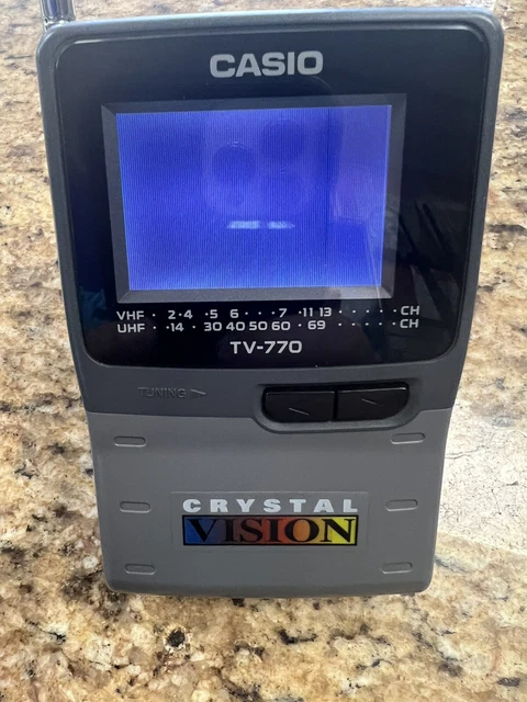 VINTAGE CASIO TV-770 Crystal Vision Portable LCD Color Pocket Mini ...