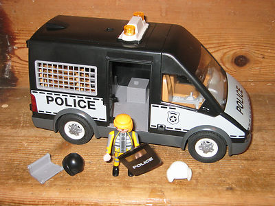 PLAYMOBIL CITY POLICE Riot Protection Police Openou Van Lorry ...