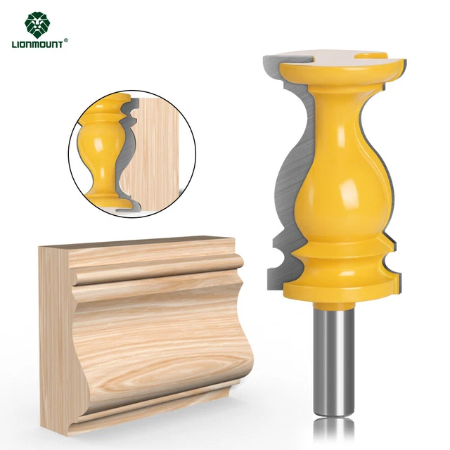 CHAIR RAIL MOLDING Router Bit Beautiful Edge Profile 1/2" 12mm Shank ...
