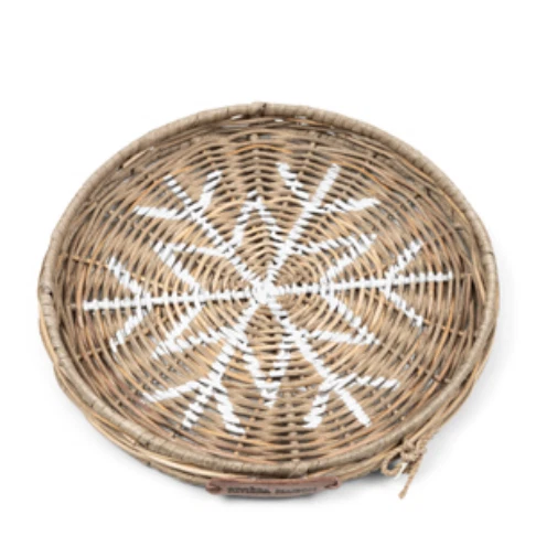 RIVIERA MAISON RUSTIC Rattan Snowflake Mini Tray Schneeflocke Tablett ...