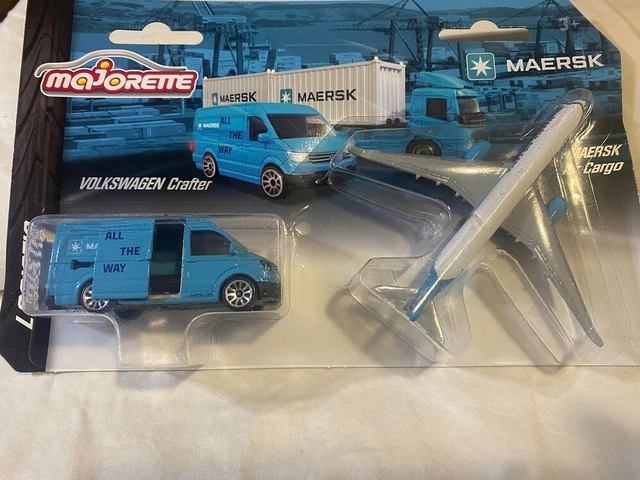 MAJORETTE DIECAST MODEL - Maersk VW Crafter Van & Air Cargo Plane £9.31 ...