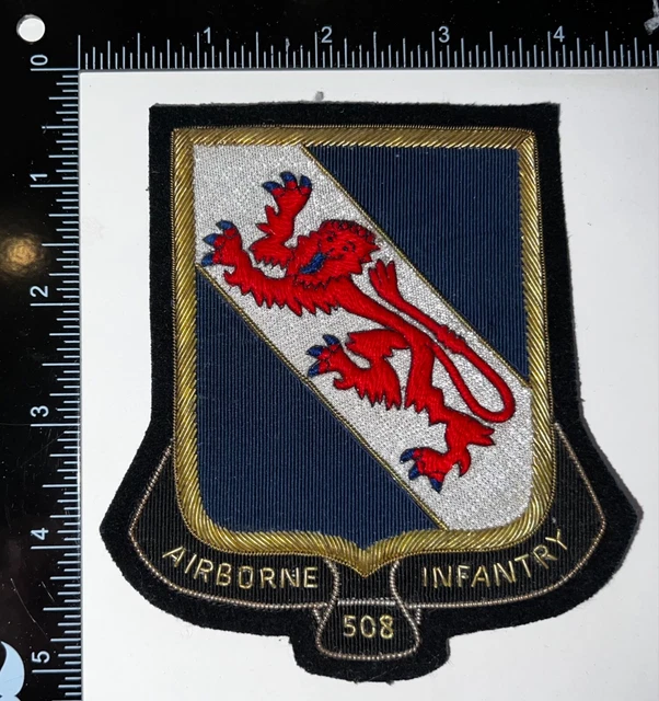 REPRODUCTION WWII US Army 508th Airborne Infantry Regt BULLION Patch ...