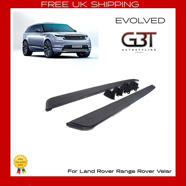 FOR RANGE ROVER Velar Side Steps Running Boards All Black Aluminium Uk ...