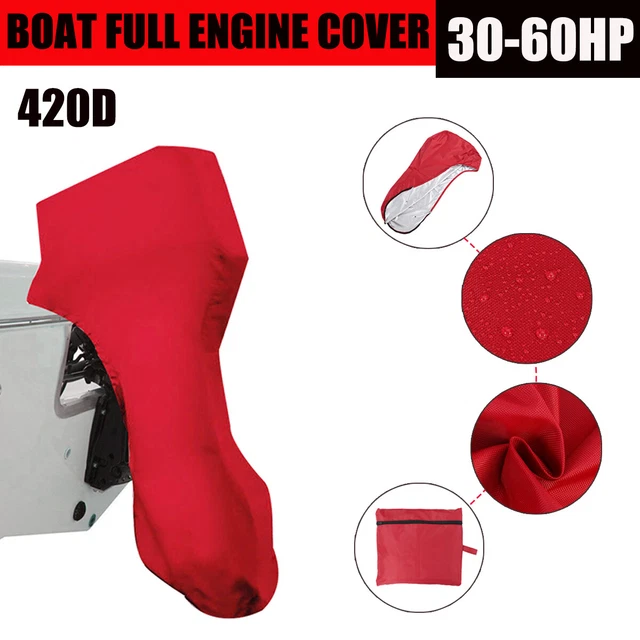 30-60HP 420D FULL Outboard Boat Motor Engine Cover Dust Rain Protection ...