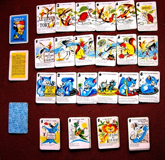 JEU DES 7 Familles-Fables De La Fontaine Avec Description Fables Boite ...