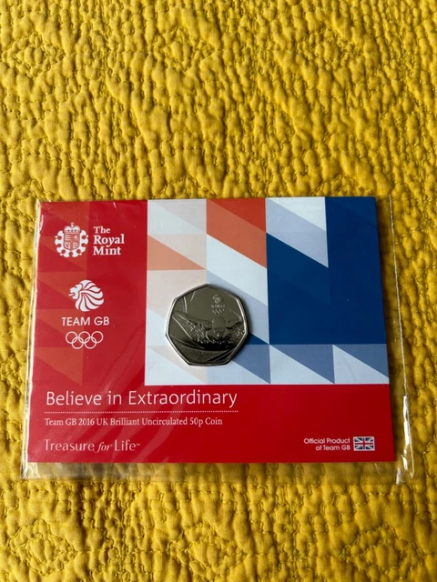 2016 UK ROYAL Mint Rio Olympic Games Team GB 50p Coin in Pack £8.50 ...