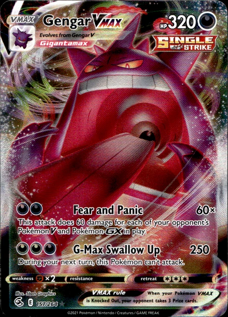 GENGAR VMAX 157/264 FUSION STRIKE Pokemon £7.99 - PicClick UK