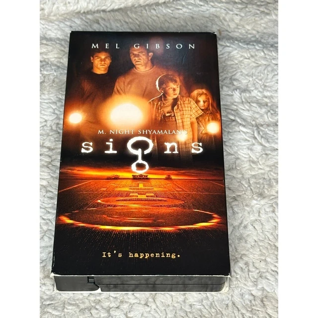 SIGNS VHS TAPE Mel Gibson M. Night Shyamalan Sci-Fi Horror Movie £7.40 ...