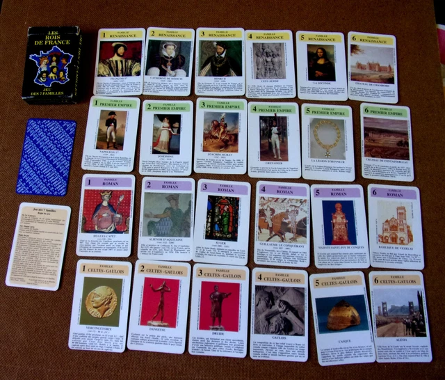 JEU DES 7 Familles - Les Rois De France - 7 Époques Differentes - 42 ...