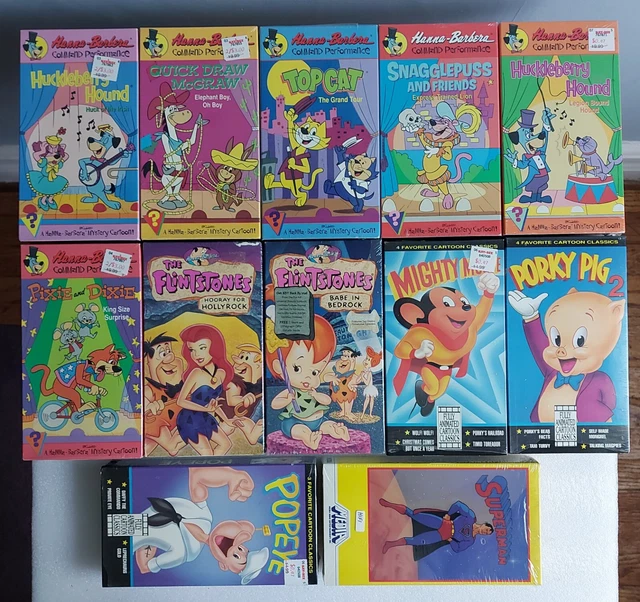 HANNA BARBERA VHS Tapes, Huckle Berry Hound, Snagglepuss, Quick Draw ...