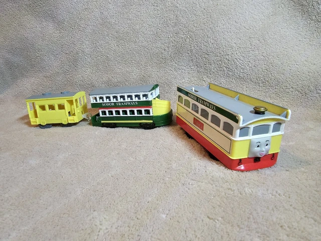 TOMY TRACKMASTER THOMAS And Friends Yellow Steam Tram Flora Coach ...