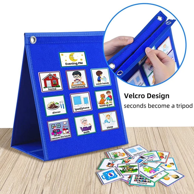 VISUAL SCHEDULE FOR Kids Daily Routine Chart with 70 Cards Calendar ...