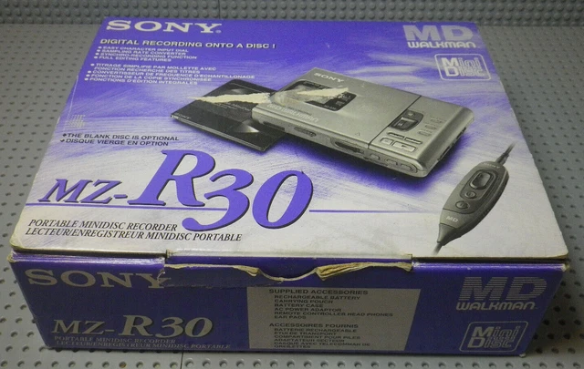 WALKMAN MD MINIDISC SONY MZ-R30 Casque MDR-E833 Notice Télécommande ...