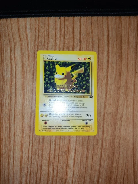 POKEMON PIKACHU #1 collectible stamp LPP WOTC black star promotional ...