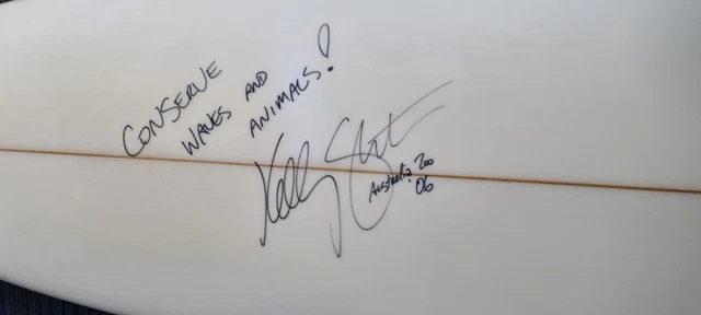 SIGNED KELLY SLATER Surfboard, Australia Zoo 2006 surfboard signing ...