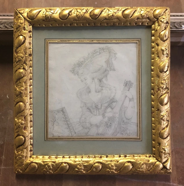 ANTIQUE 18TH CENTURY, Louis XVI Era Drawing: Portrait of a Woman on ...