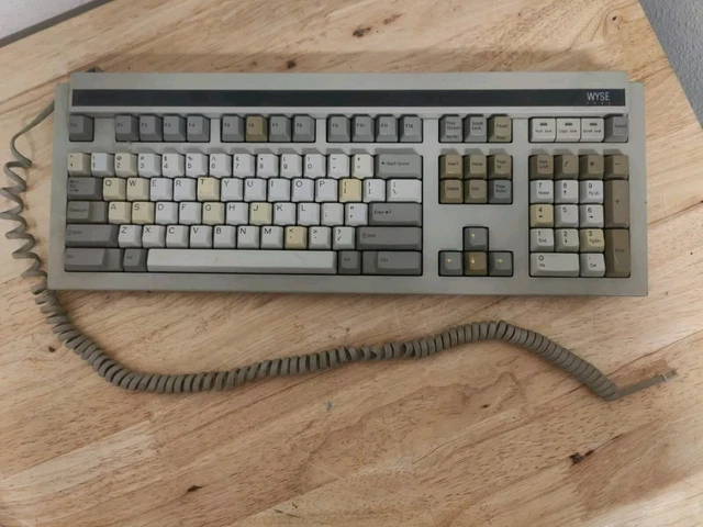VINTAGE WYSE 840366-01 Mechanical Terminal Keyboard Cherry MX Black ...
