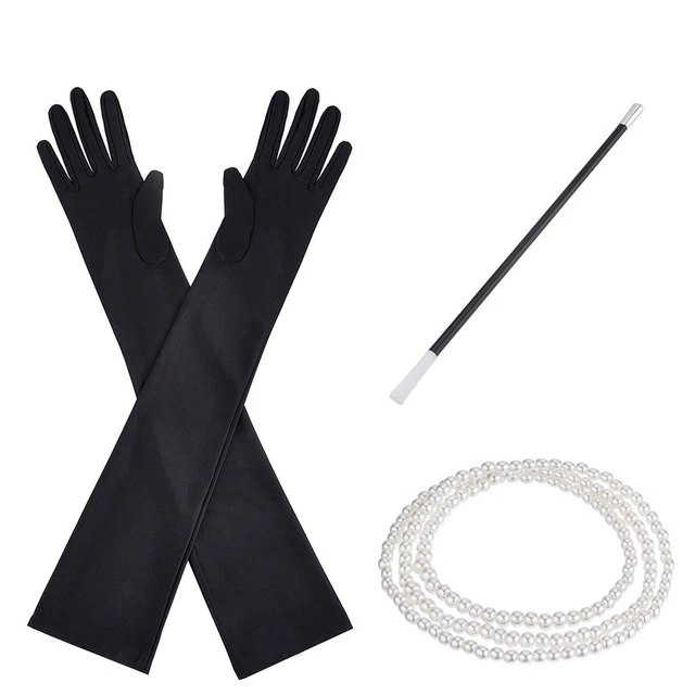 1920 S BLACK Gloves Costume Costumes for Women Dance Accessories $22.31 ...