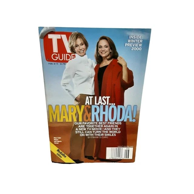 TV GUIDE FEBRUARY 2000 Mary Tyler Moore Rhoda New Hampshire No Label £7 ...