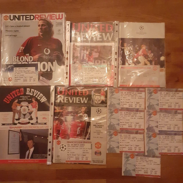 MANCHESTER UNITED PROGRAMMES and tickets bulk x16 £25.00 - PicClick UK