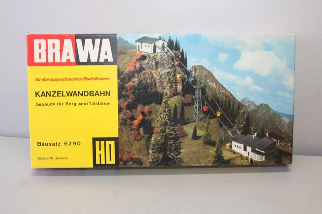 BRAWA 6290 GEBÄUDE für Berg- und Talstation Kanzelwandbahn Spur H0 OVP ...