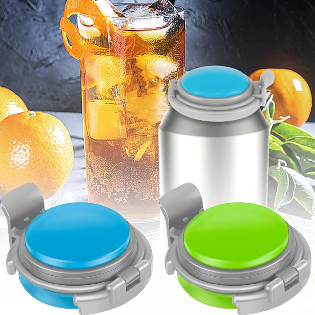 CAN SEALING LID Portable Soda Can Cover Reusable Can Toppers Leak-Proof ...