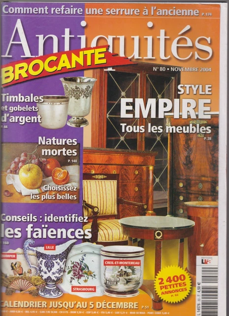 ANTIQUITES-BROCANTE N°80 STYLE Empire / Timbales & Gobelets D'argent ...