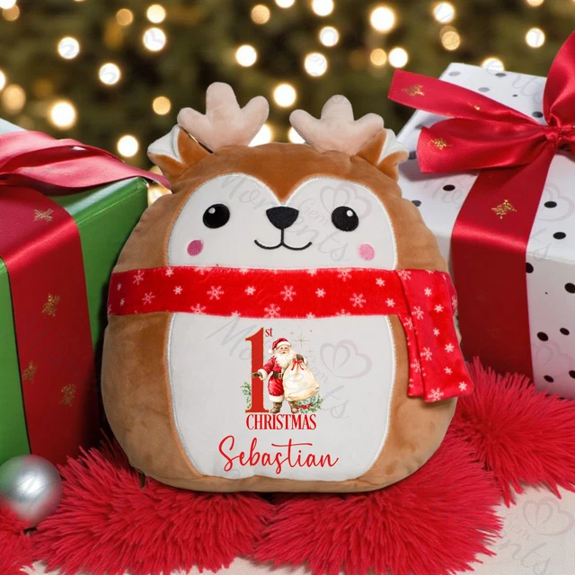 PERSONALISED MUMBLES REINDEER 1st Christmas Plush. Custom Baby Xmas ...
