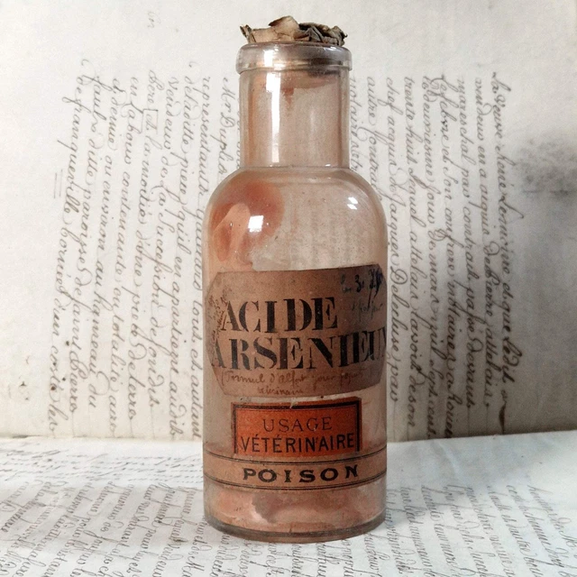 ANCIEN FLACON DE pharmacie POISON « Acide arsénieux » EUR 45,00 ...
