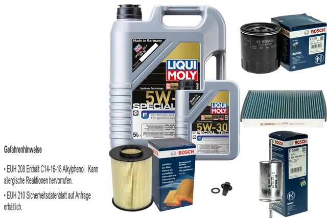 BOSCH INSPECTION SET 6L Liqui Spécial Moly Tec F 5W-30 pour Ford Focus III EUR 138,97 - PicClick FR