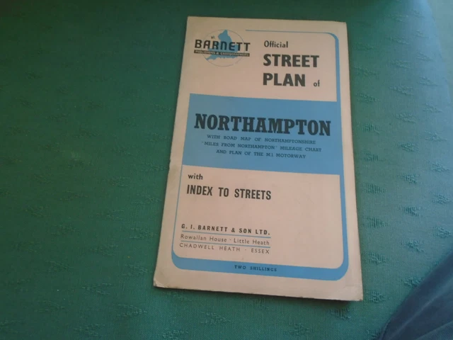 PRE 1971 BARNETT Official Street Plan Of Northampton & County ...