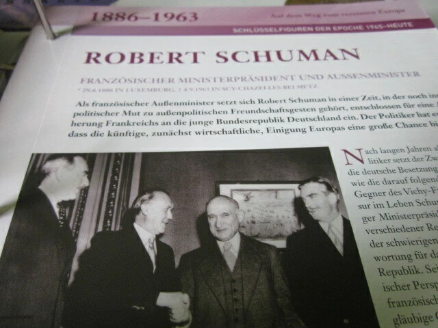 GESCHICHTE EUROPAS AB 1945 Schlüsselfiguren Robert Schumann 1886-1963 ...