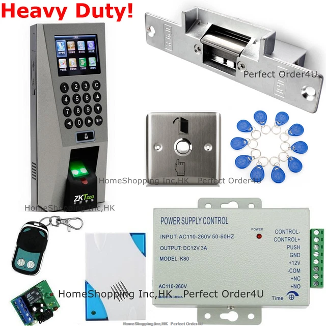 BIOMETRIC FINGERPRINT+RFID CARD+PASSWORD Access Control System+Door ...