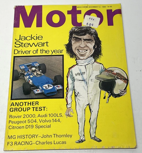 VTG MOTOR MAGAZINE 1969 British Magazine Jackie Stewart MG History F3 ...
